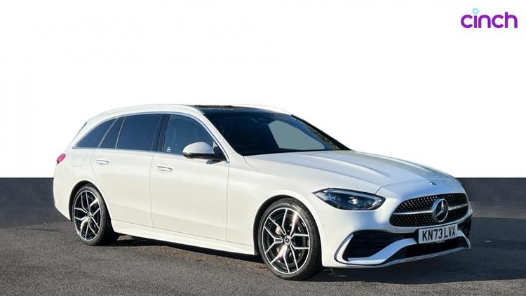 Used 2023 WHITE Mercedes-Benz C-Class C300d AMG Line Premium Plus 5dr ...