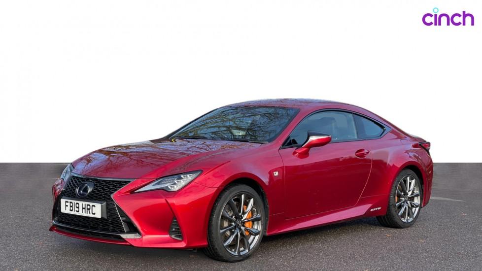 Used 2019 RED Lexus RC 300h 2.5 F-Sport 2dr CVT, 42,041 miles - cinch